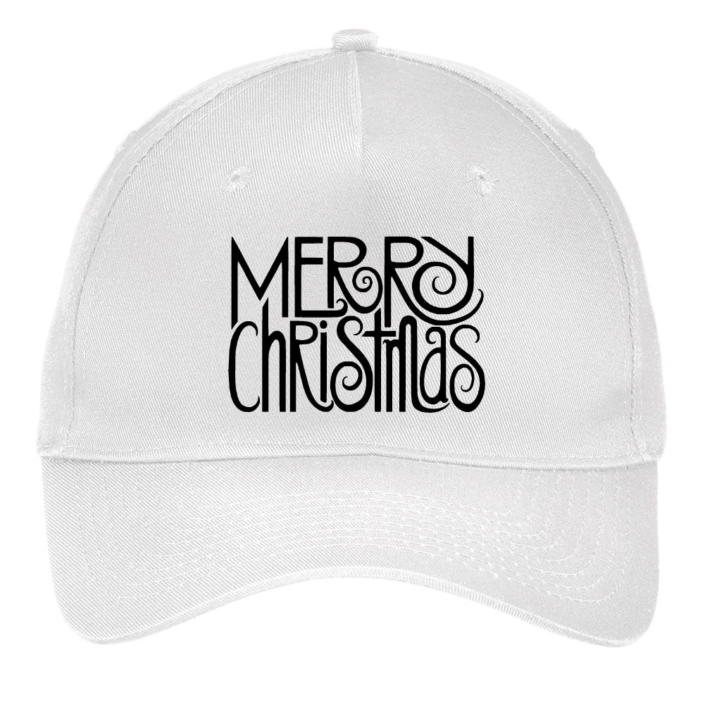 Merry Christmas Graphic Printed 5 Panel Twill Caps– iZZYZX